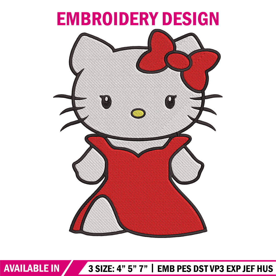 Hello kitty dress Embroidery Design, Hello kitty Embroidery, | Inspire ...