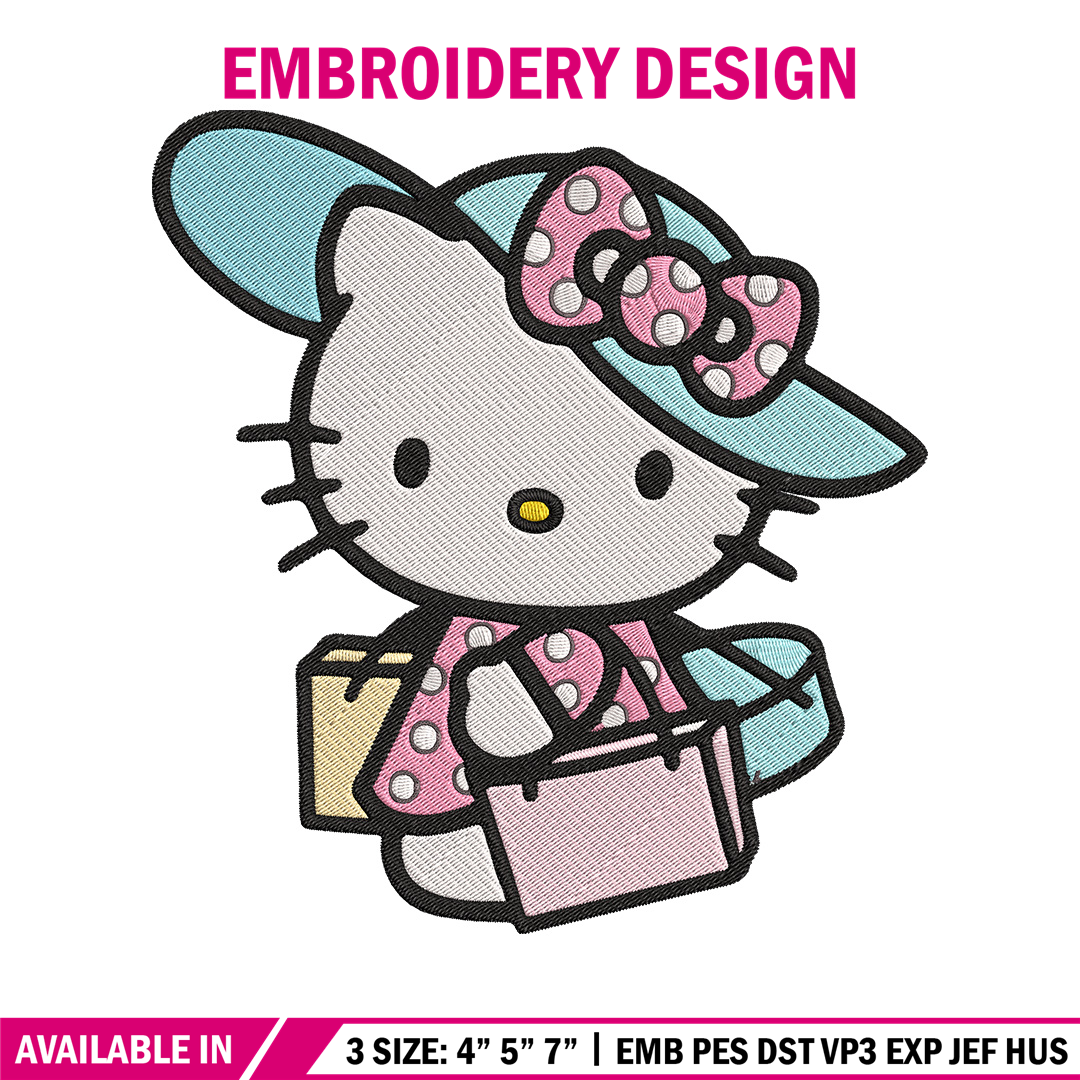 Hello kitty shopping Embroidery Design, Hello kitty Embroide | Inspire ...