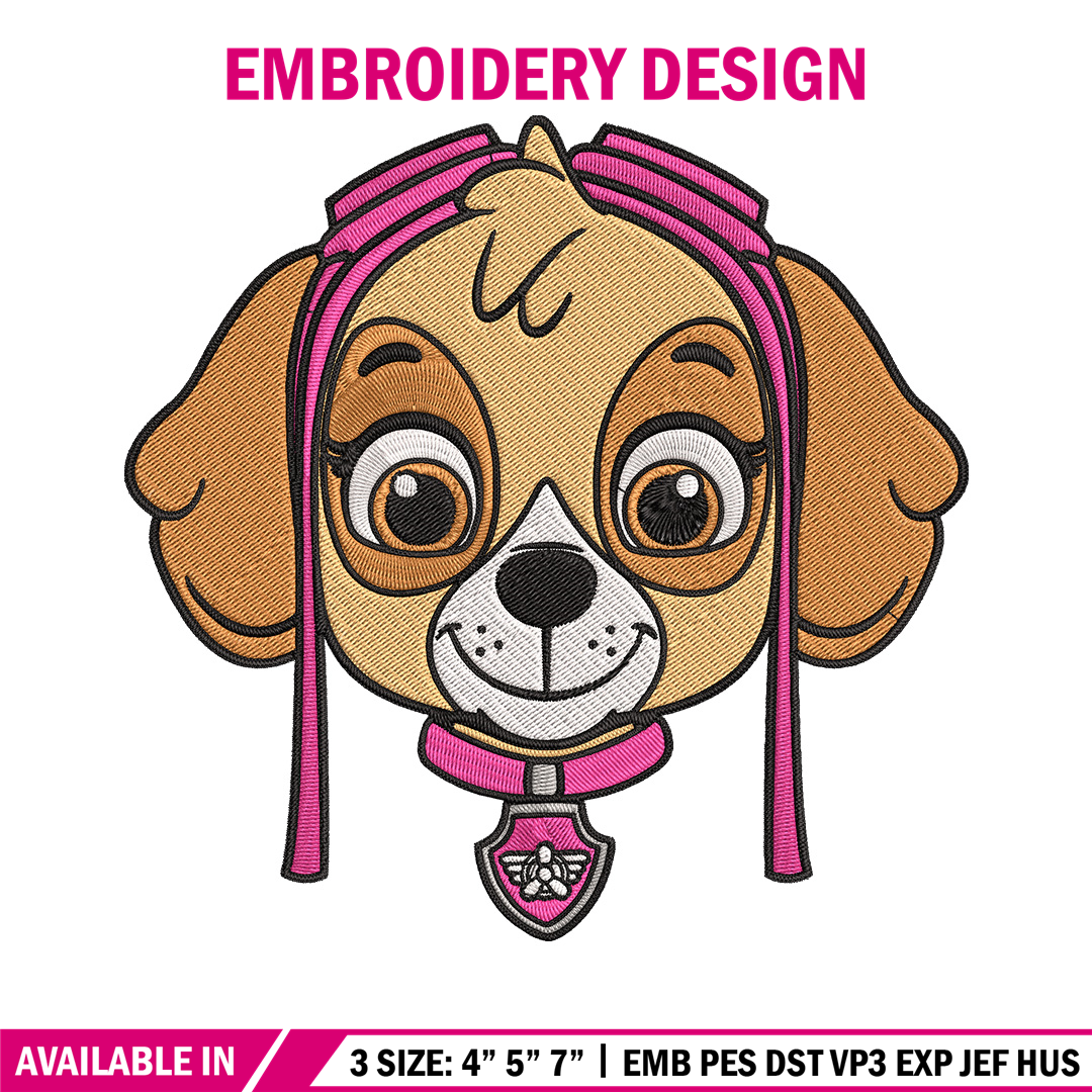 Skye dog Embroidery Design, Paw patrol Embroidery, Embroider | Inspire ...