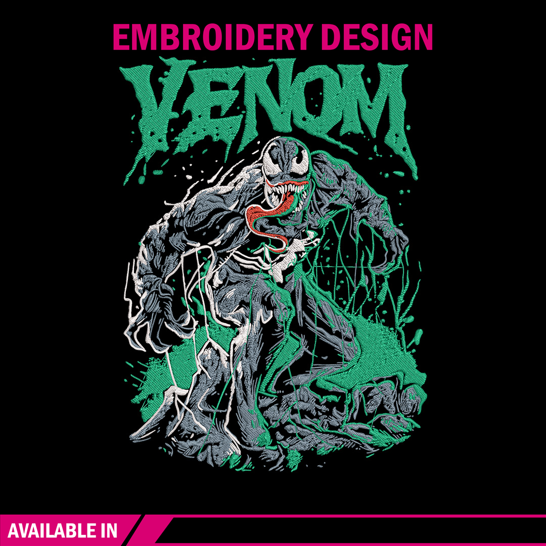 Venom poster Embroidery Design, Venom Embroidery, Embroidery | Inspire ...