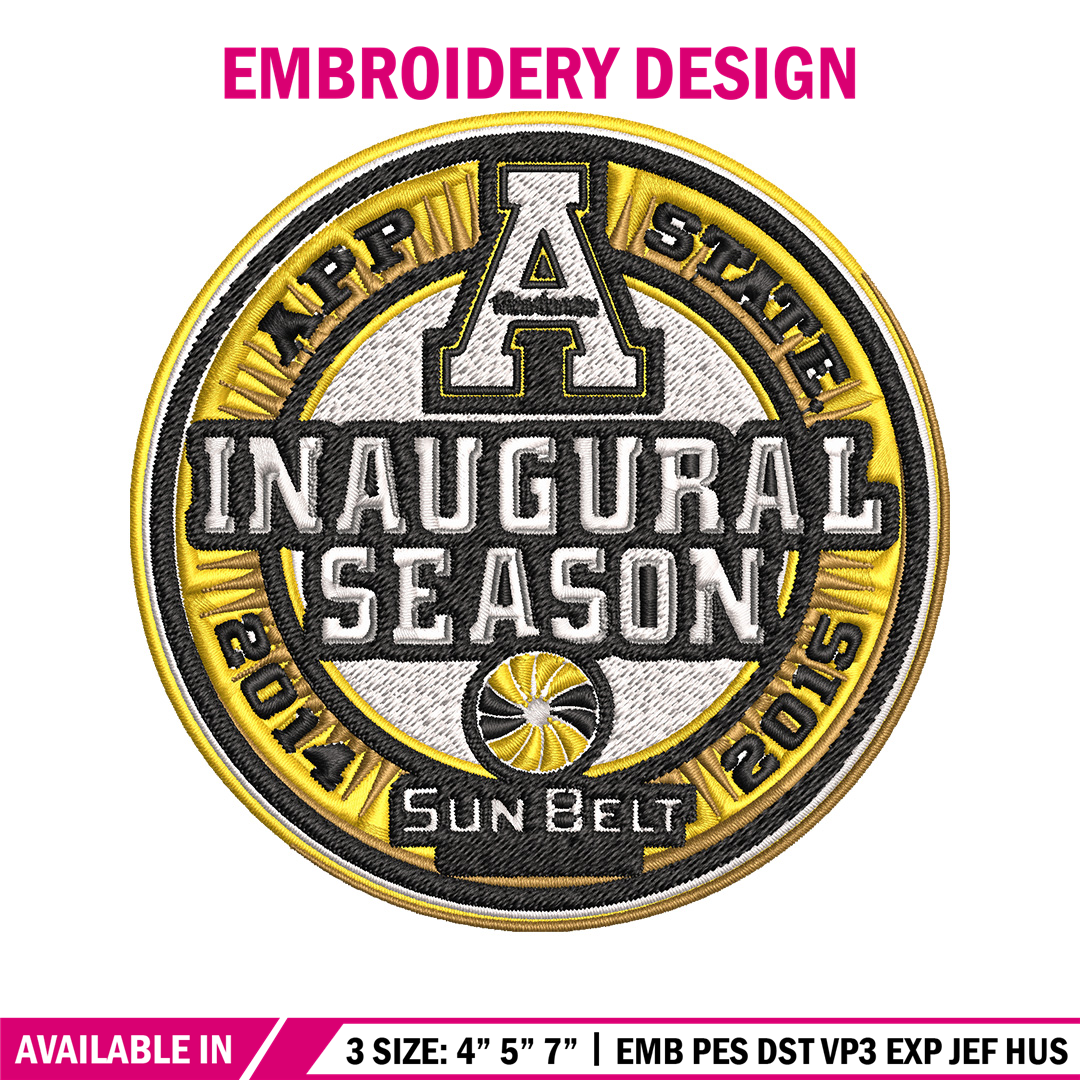 Appalachian State logo embroidery design, NCAA embroidery, E | Inspire ...