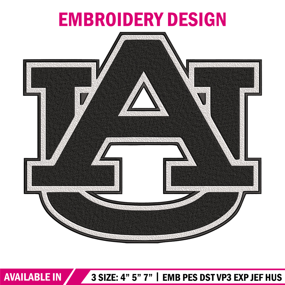 Auburn University logo embroidery design, NCAA embroidery, E | Inspire ...
