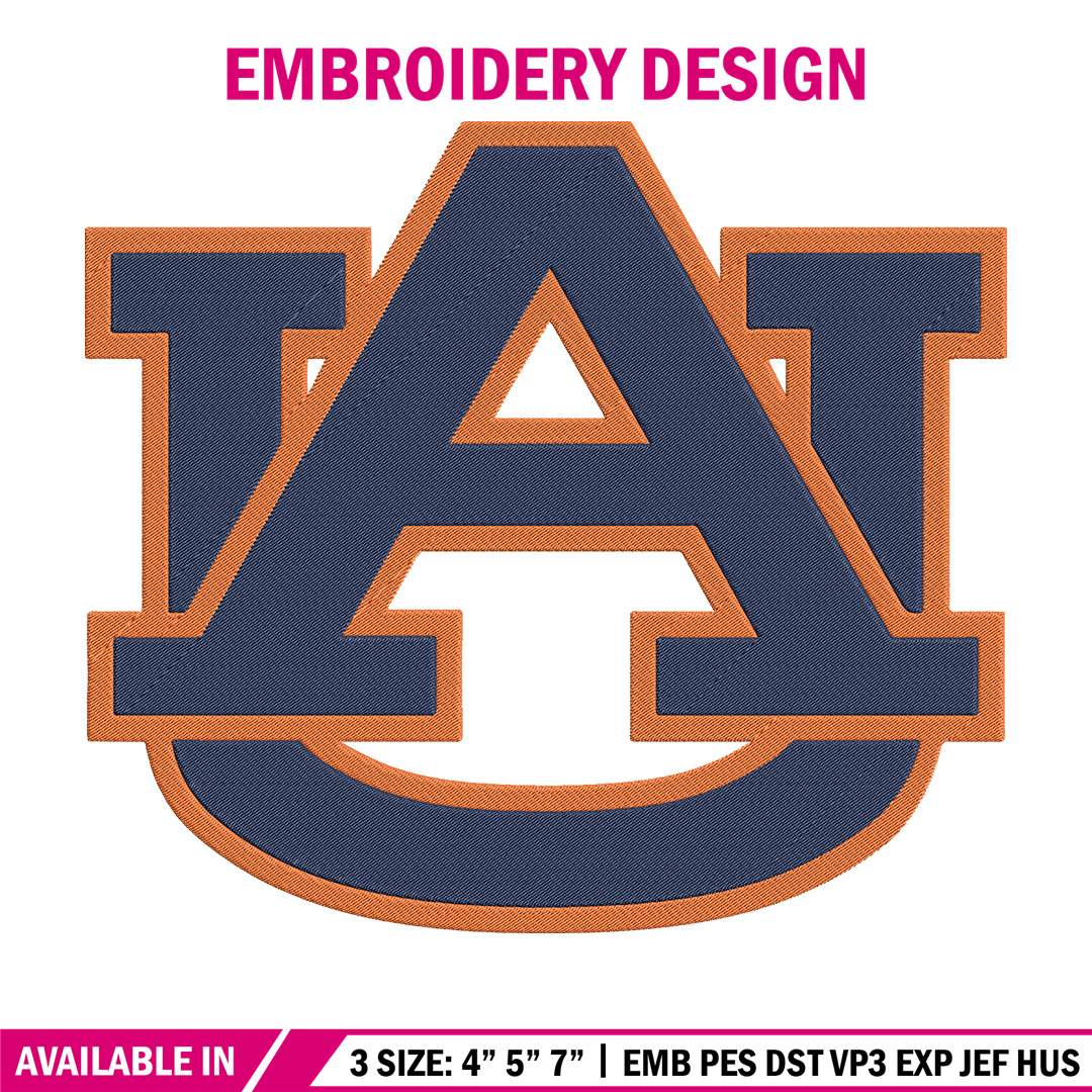 Auburn University logo embroidery design, NCAA embroidery, S | Inspire ...