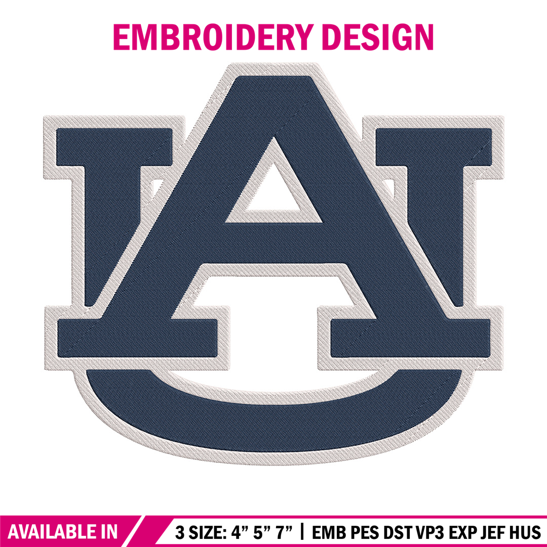 Auburn University logo embroidery design, NCAA embroidery,Sp | Inspire ...