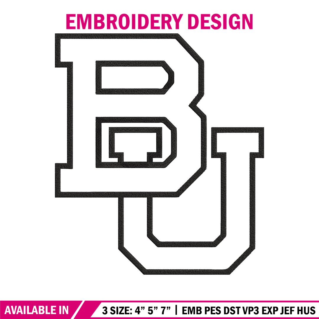Baylor Bears logo embroidery design, NCAA embroidery, Embroi | Inspire ...