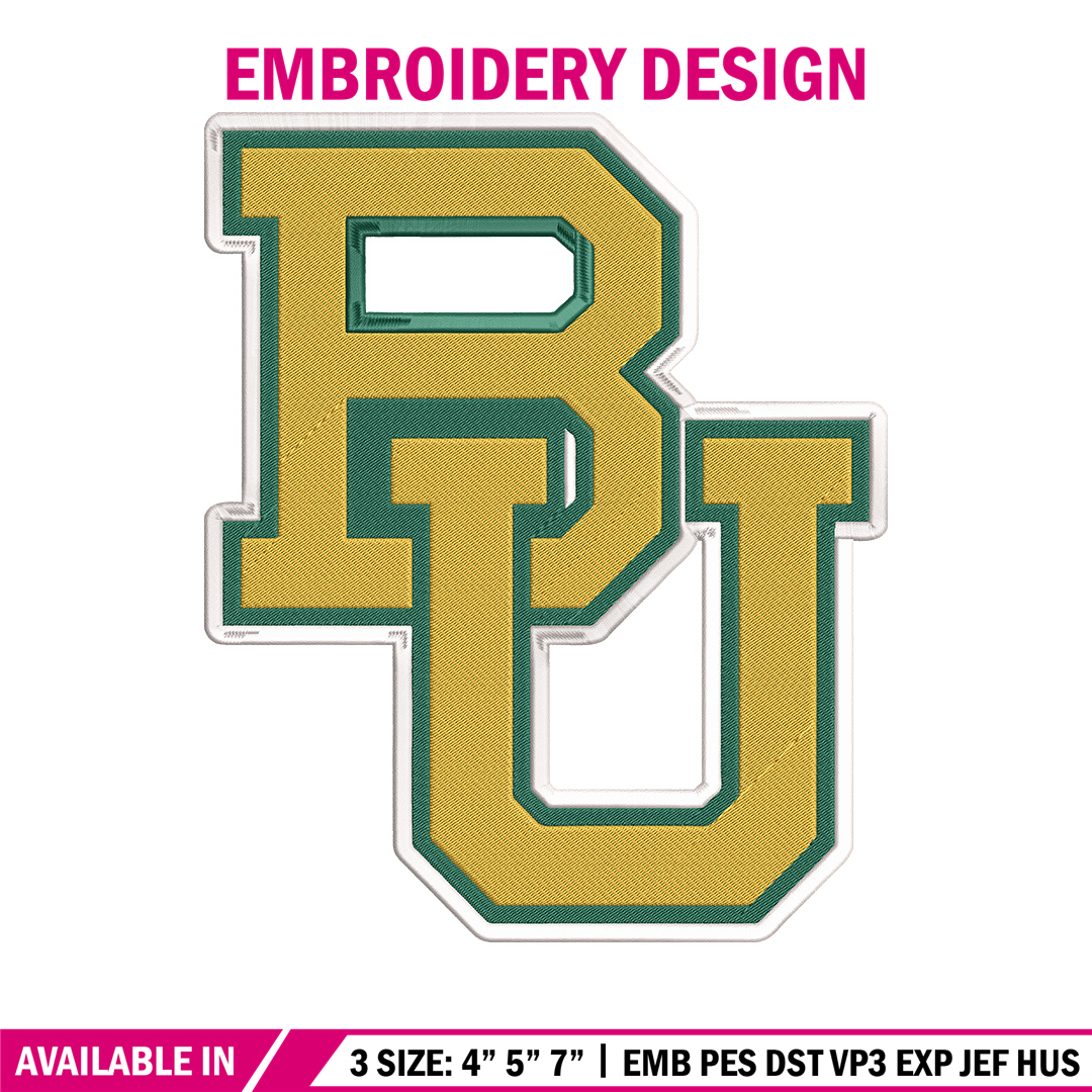 Baylor Bears logo embroidery design, NCAA embroidery, Sport | Inspire ...