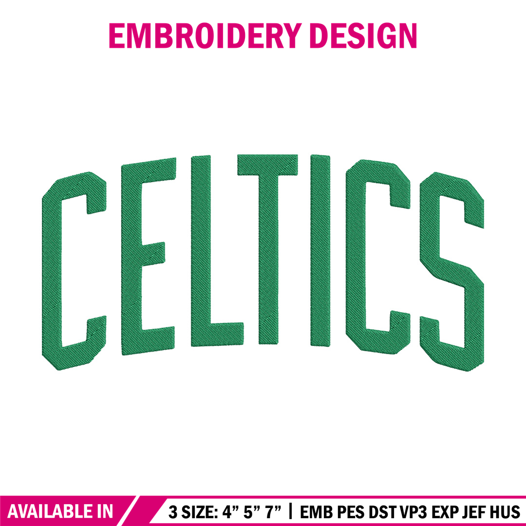Boston Celtics logo embroidery design, NBA embroidery, Sport | Inspire ...