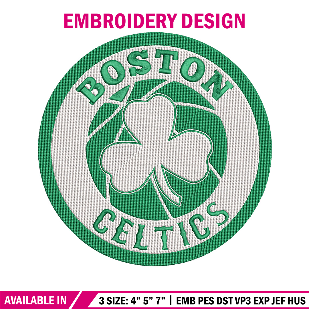 Boston Celtics logo embroidery design,NBA embroidery, Sport | Inspire ...
