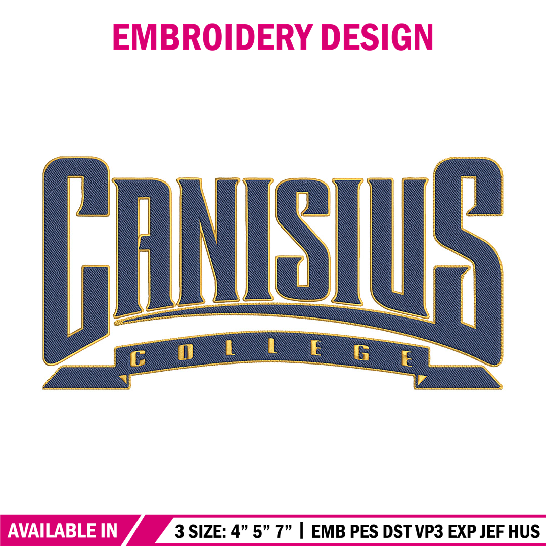 Canisius College logo embroidery design, NCAA embroidery, Em | Inspire ...