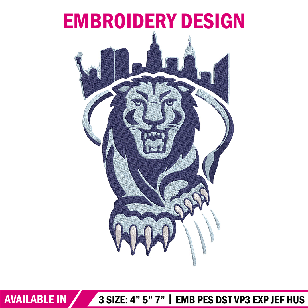 Columbia Lions logo embroidery design, NCAA embroidery, Spor - Inspire ...