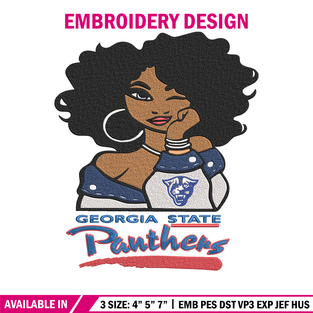 Georgia State girl embroidery design,NCAA embroidery, Sport | Inspire ...
