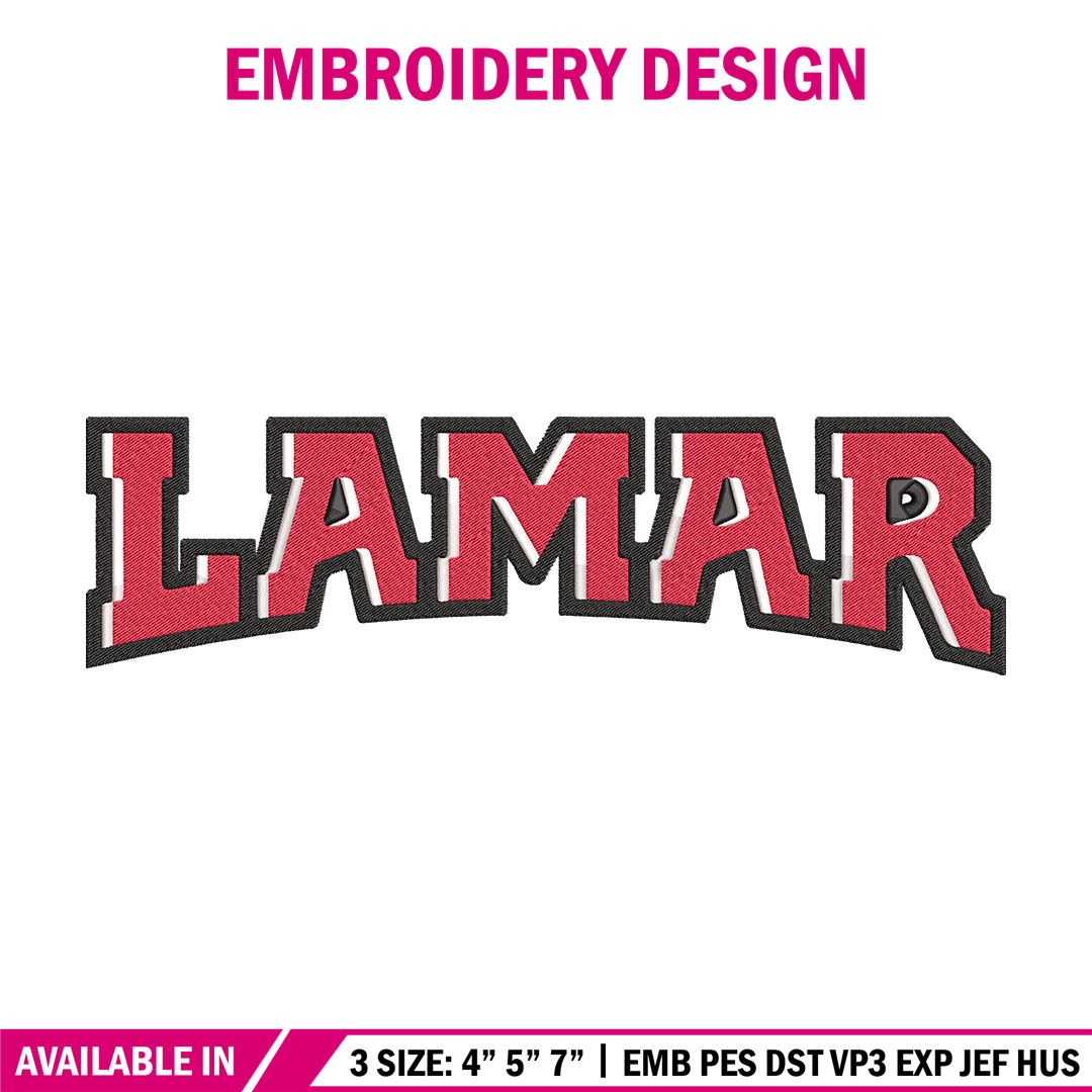 Lamar University logo embroidery design, NCAA embroidery, Em | Inspire ...