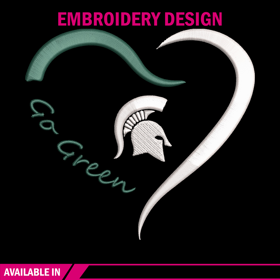 Michigan State Spartan Love embroidery design, NCAA embroide | Inspire ...