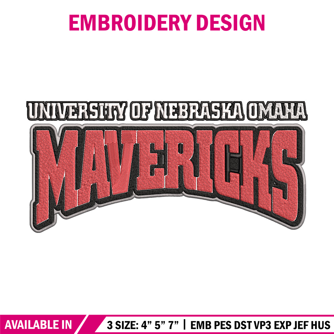 Nebraska Omaha logo embroidery design, NCAA embroidery, Embr | Inspire ...