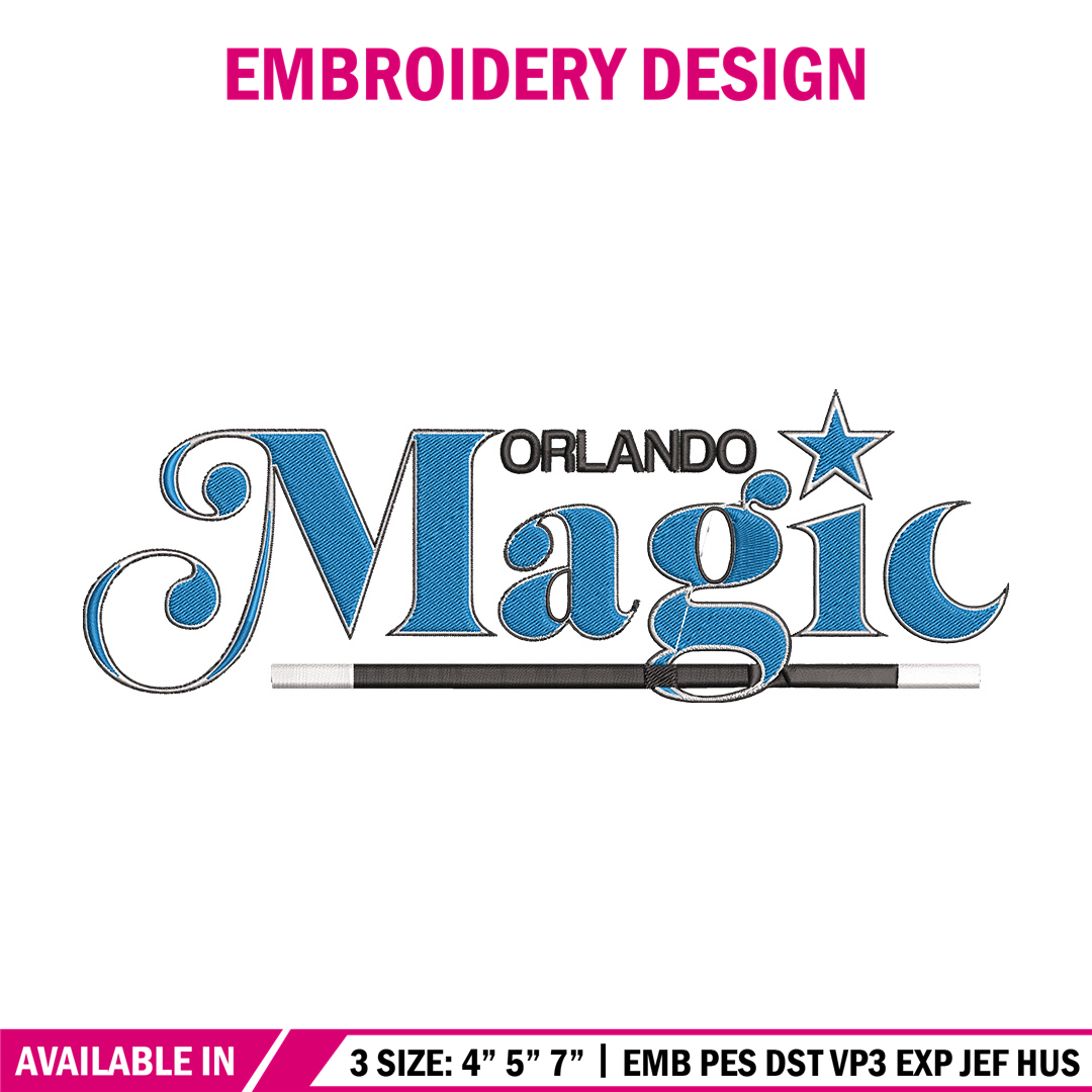 Orlando Magic logo embroidery design, NBA embroidery, Sport | Inspire ...