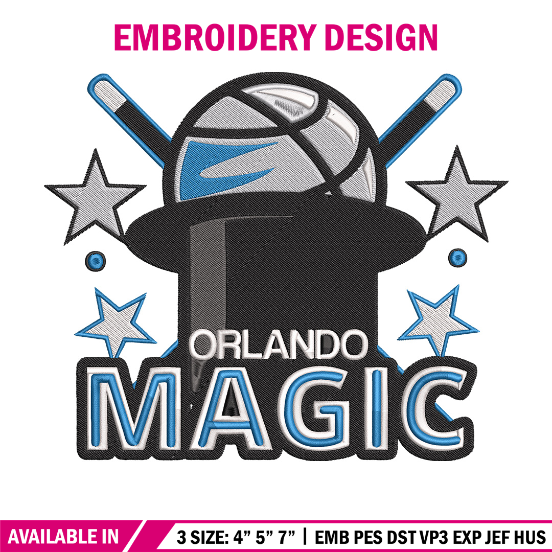 Orlando Magic logo embroidery design,NBA embroidery, Sport e | Inspire ...