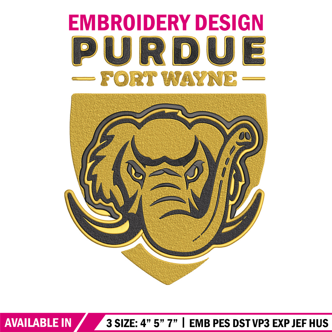 Purdue Fort Wayne logo embroidery design, NCAA embroidery,Sp | Inspire ...