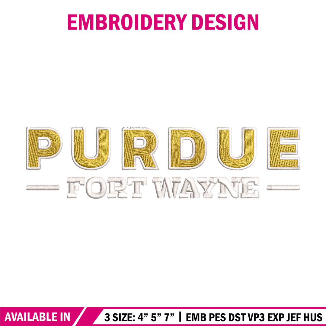 Purdue University logo embroidery design, NCAA embroidery, E | Inspire ...