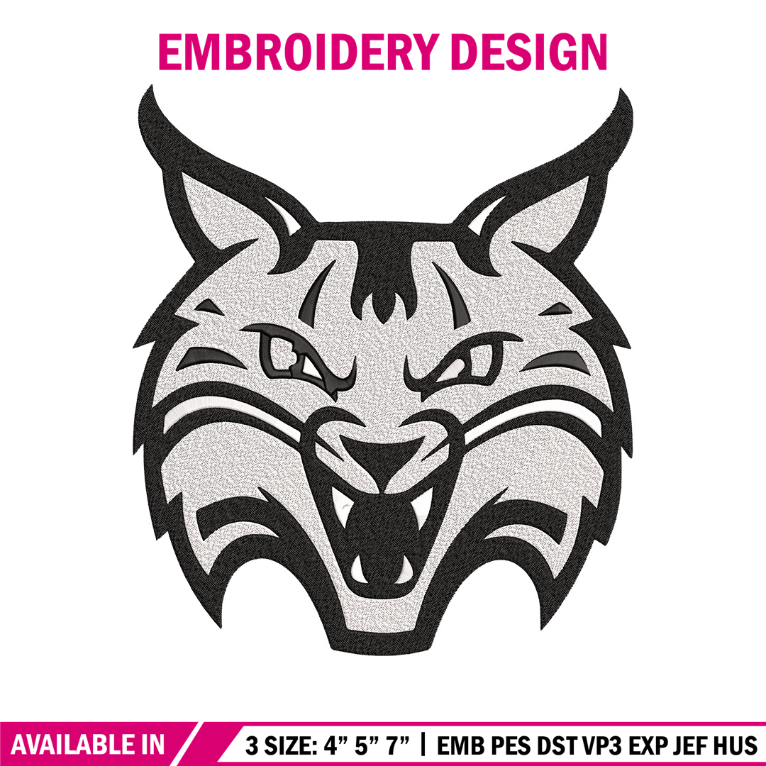 Quinnipiac Bobcats logo embroidery design, Sport embroidery, | Inspire ...