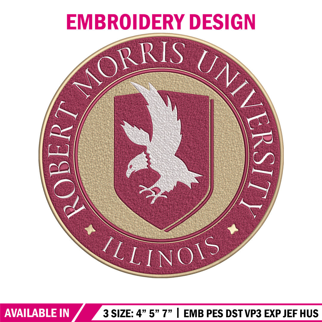 Robert Morris design embroidery design, NCAA embroidery, Emb | Inspire ...