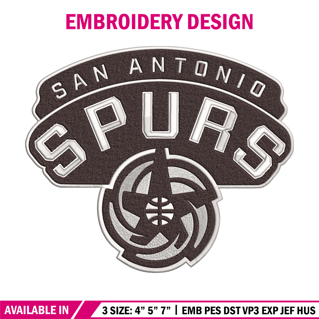 San Antonio Spurs logo embroidery design, NBA embroidery, Em | Inspire ...