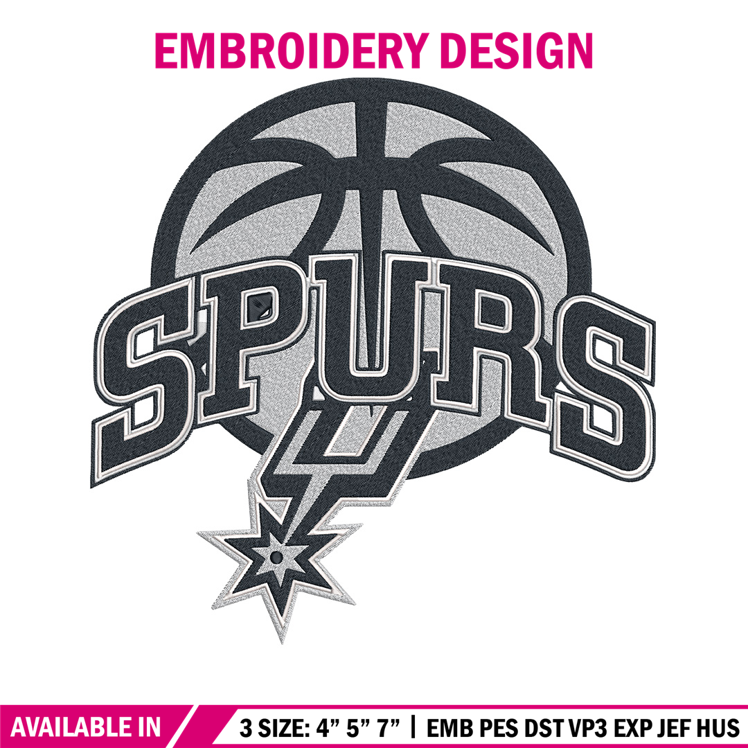 San Antonio Spurs logo embroidery design, NBA embroidery, Em | Inspire ...