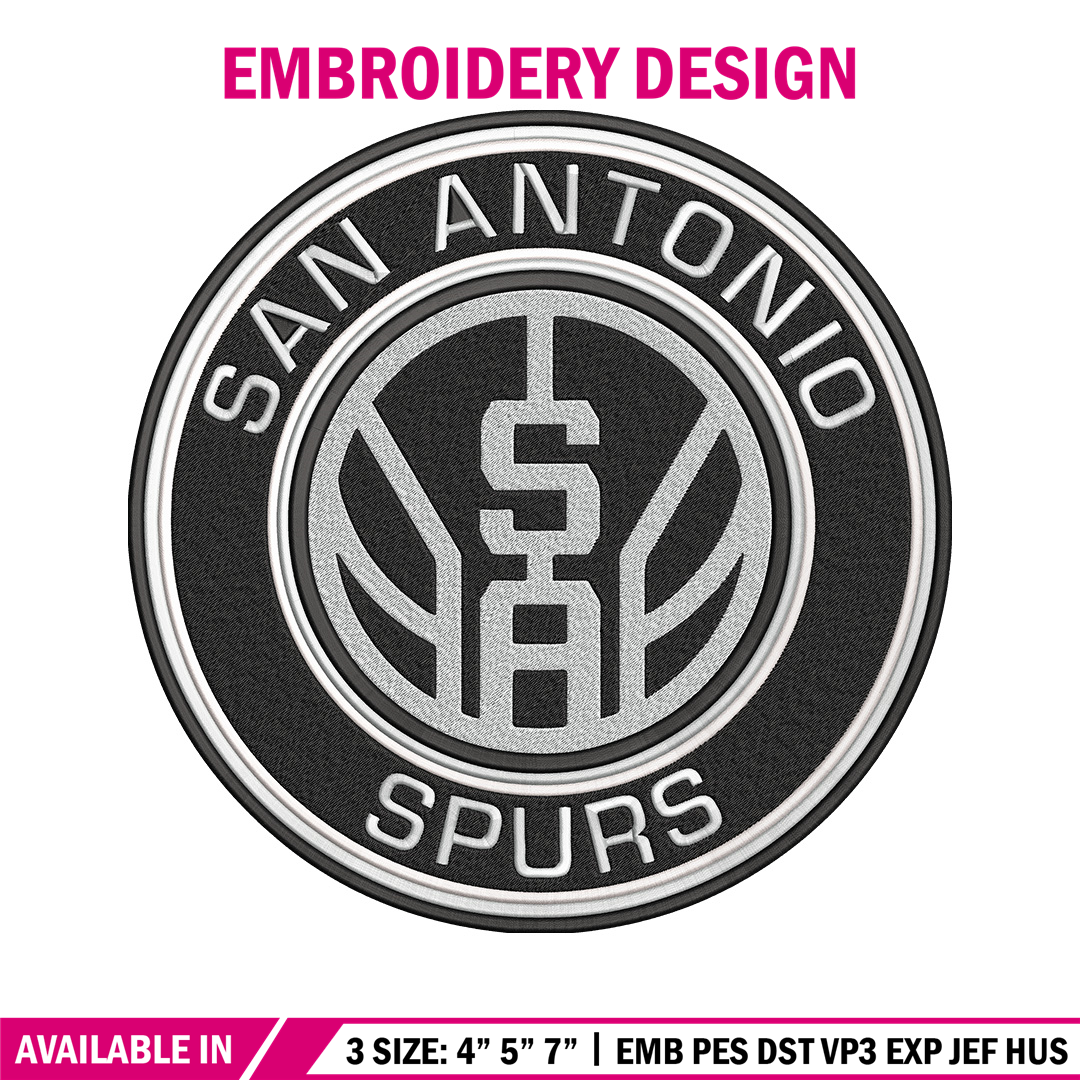 San Antonio Spurs logo embroidery design, NBA embroidery,Emb - Inspire ...