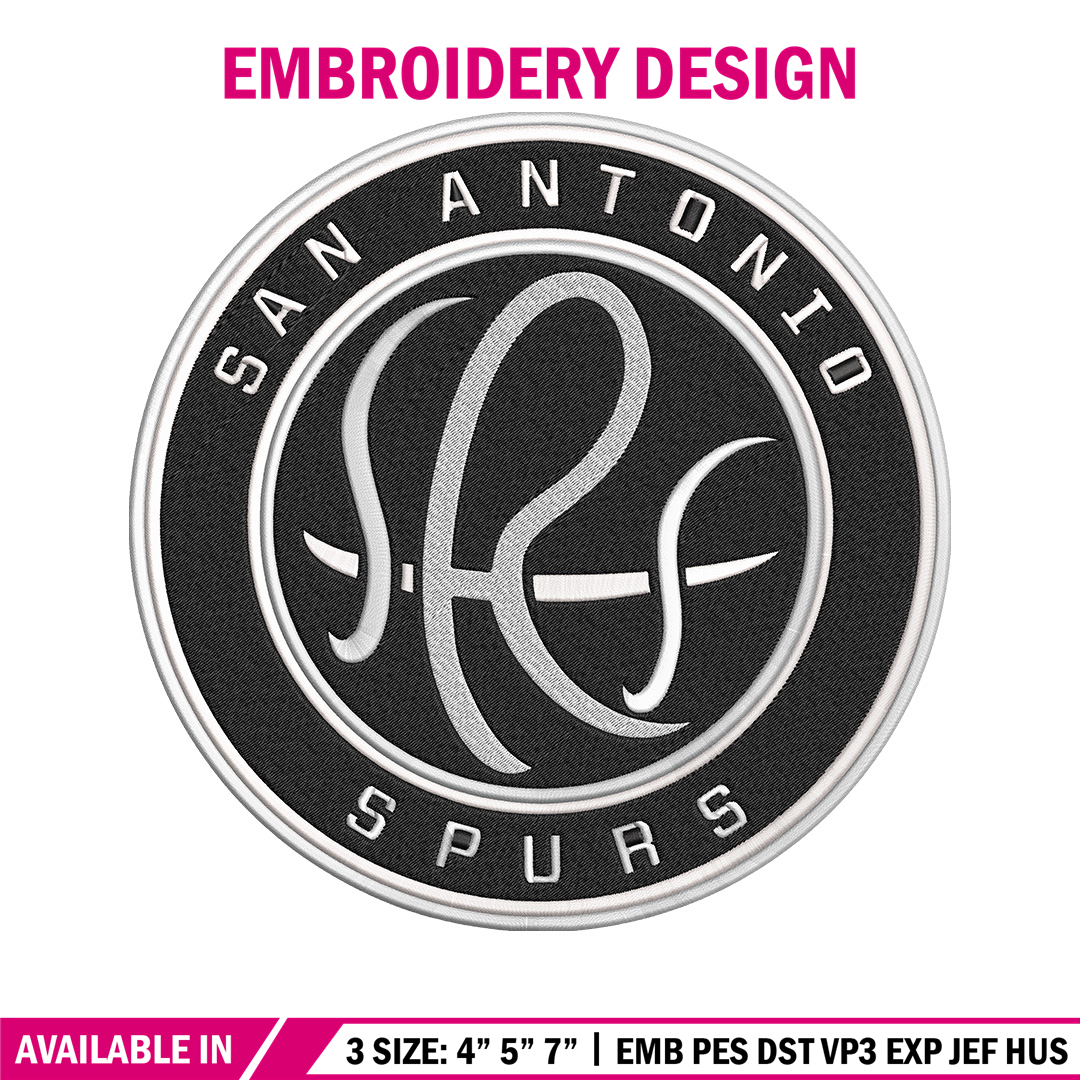 San Antonio Spurs logo embroidery design,NBA embroidery, Emb | Inspire ...
