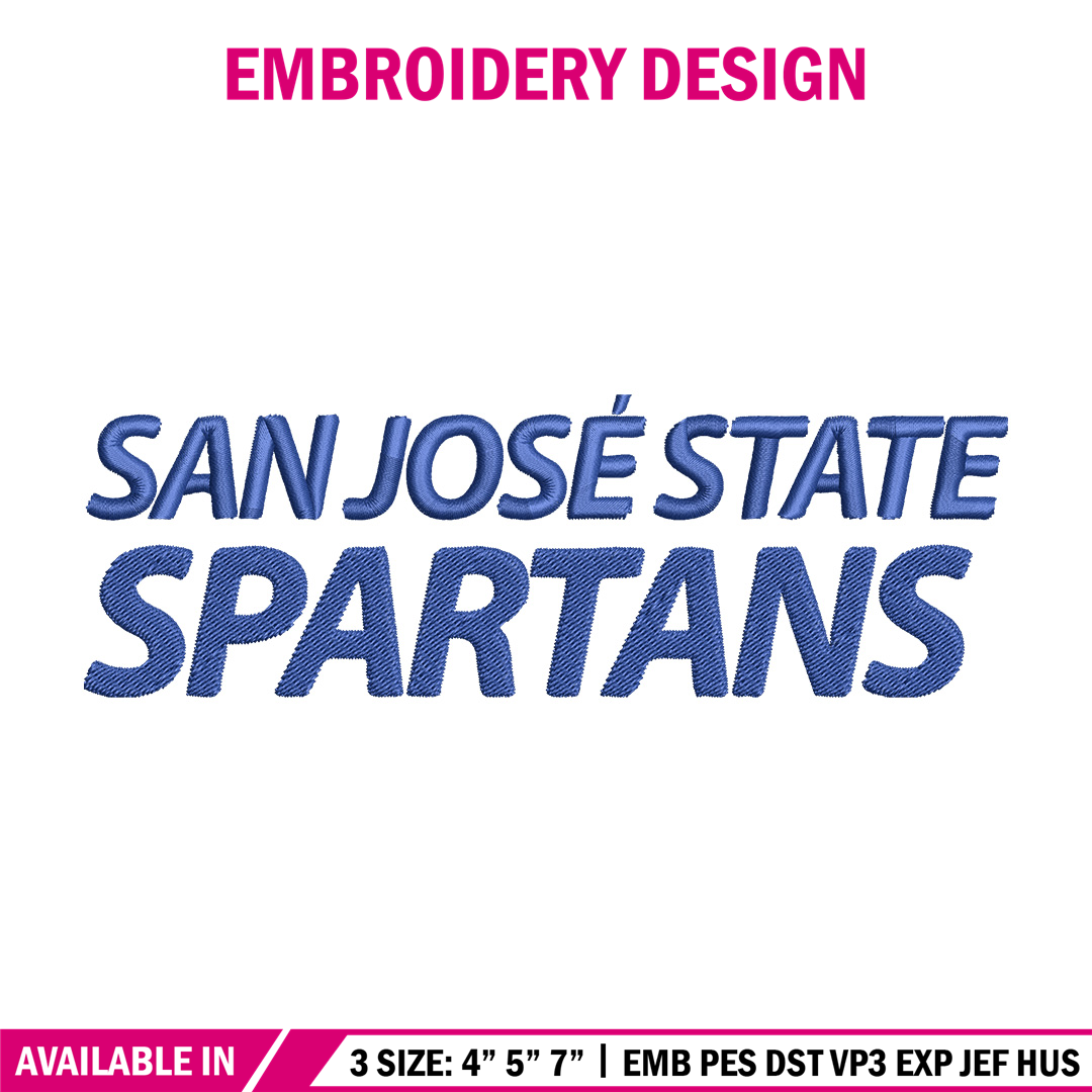 San Jose State Logo embroidery design,NCAA embroidery,Sport | Inspire ...