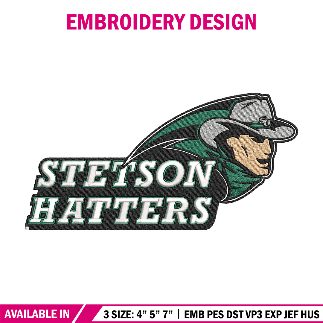 Stetson Hatters logo embroidery design, NCAA embroidery, Spo | Inspire ...
