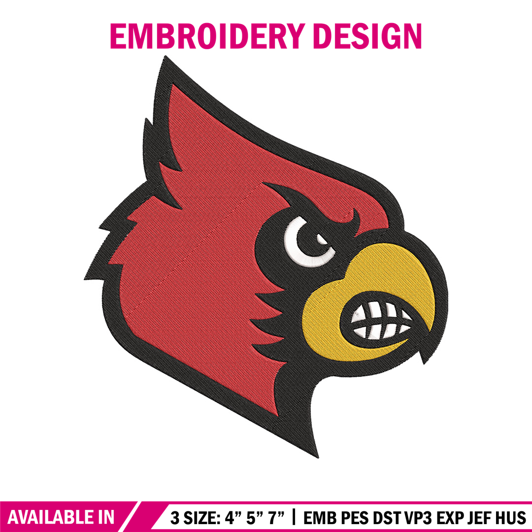 University Louisville logo embroidery design, NCAA embroider | Inspire ...