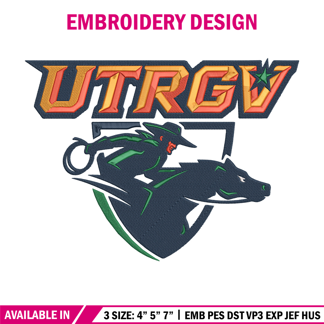 UTRGV Vaqueros logo embroidery design, NCAA embroidery, Spor | Inspire ...