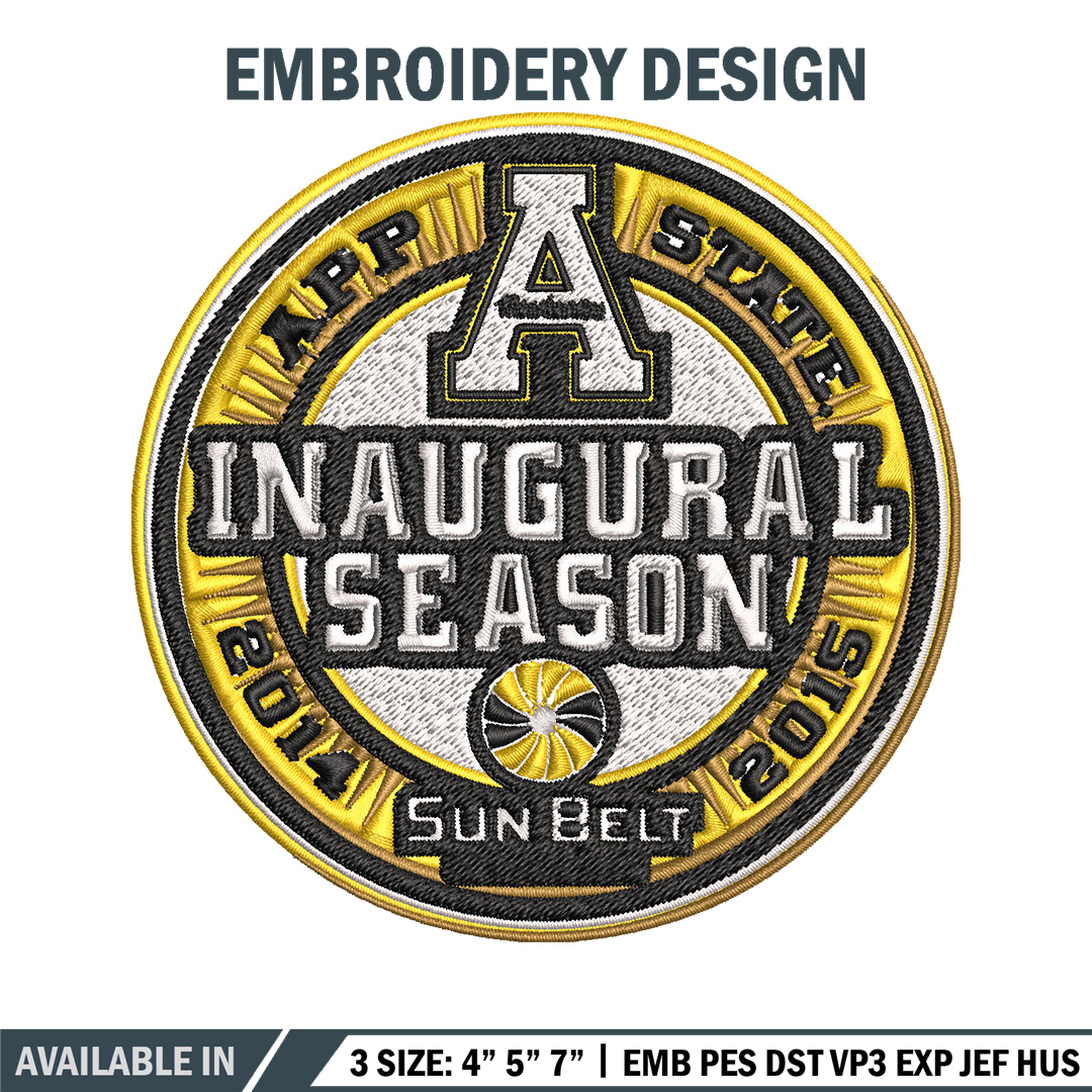 Appalachian State logo embroidery design, NCAA embroidery, E | Inspire ...