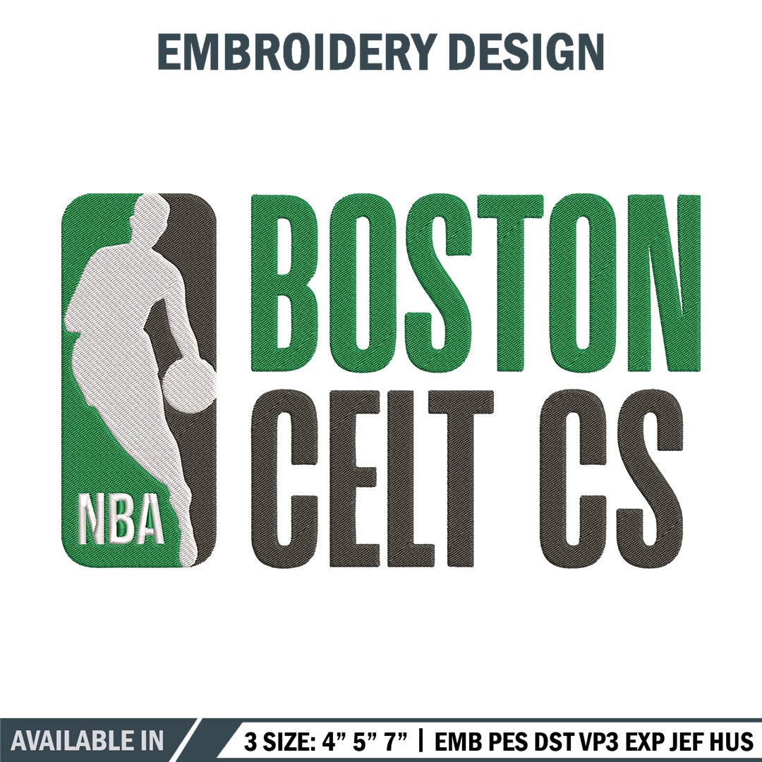 Boston Celtics logo embroidery design, NBA embroidery, Sport | Inspire ...