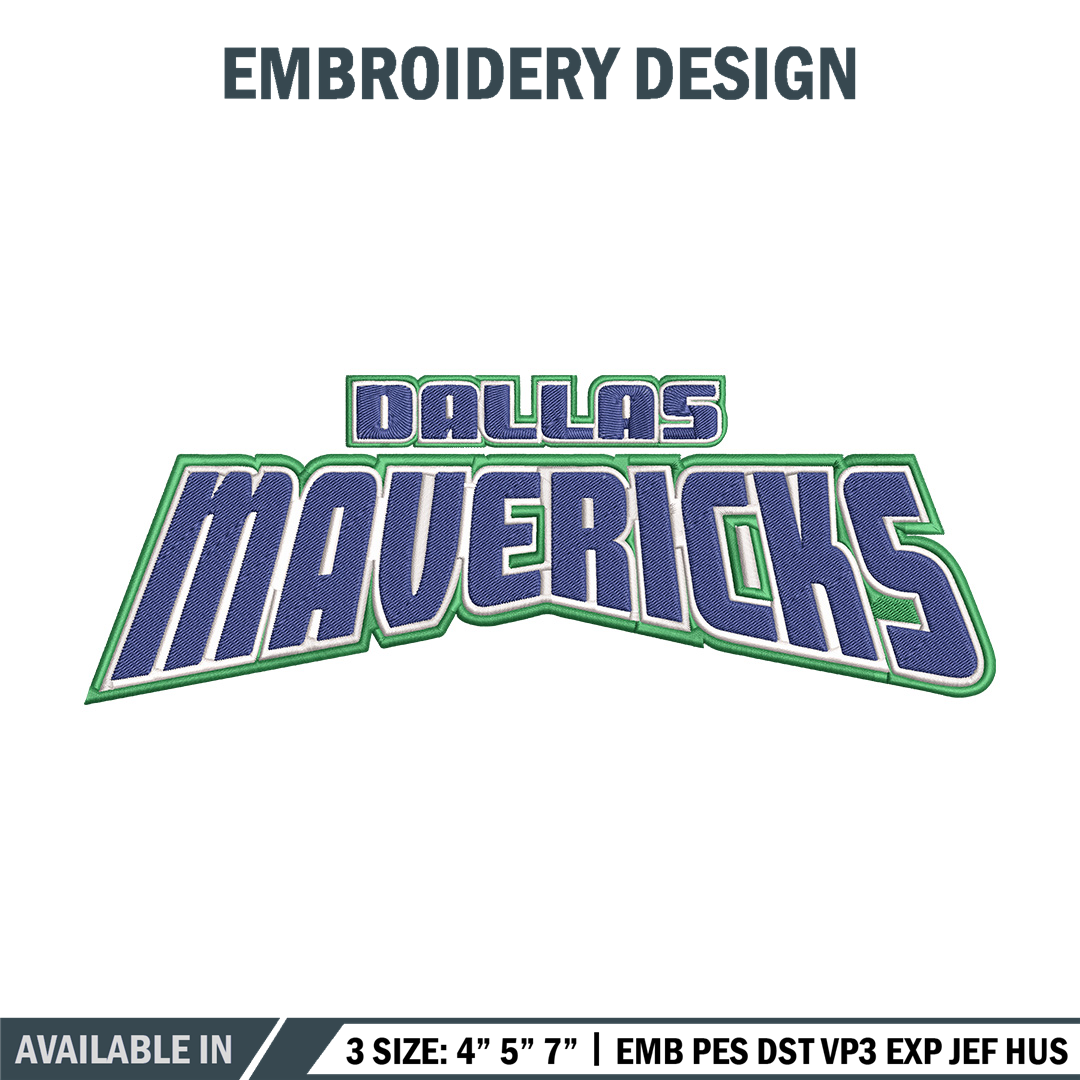 Dallas Mavericks logo embroidery design, NBA embroidery, Spo | Inspire ...
