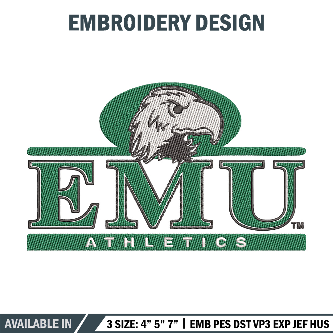 Eastern Michigan logo embroidery design, NCAA embroidery,Emb | Inspire ...