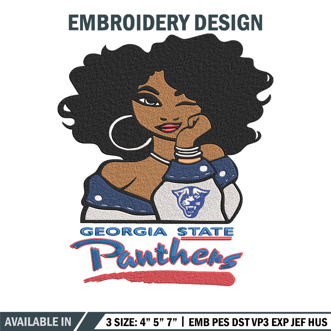 Georgia State girl embroidery design,NCAA embroidery, Sport | Inspire ...