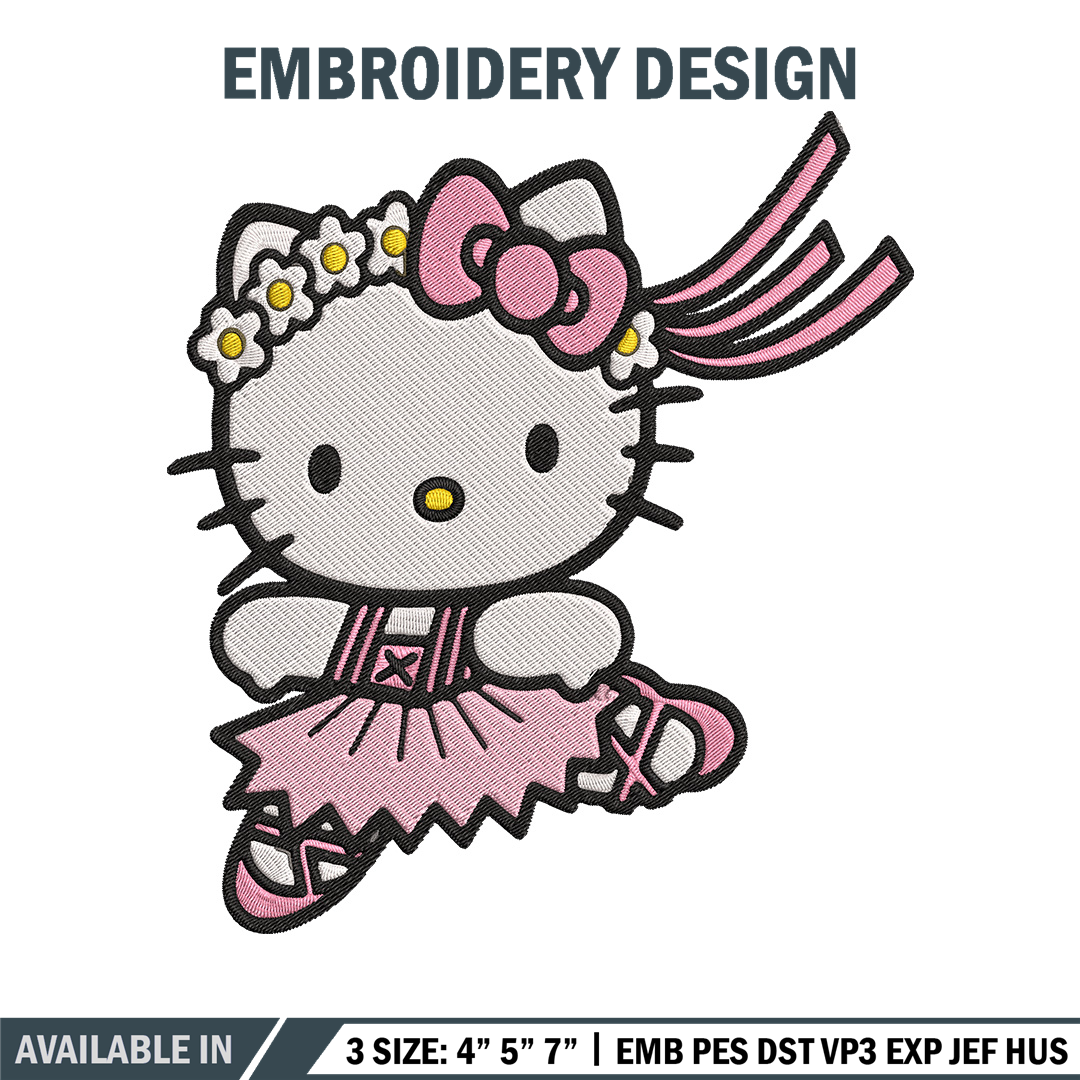 Hello kitty bale Embroidery Design, Hello kitty Embroidery, | Inspire ...