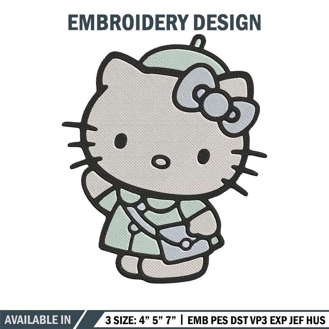 Hello Kitty girl Embroidery Design, Hello kitty Embroidery, | Inspire ...