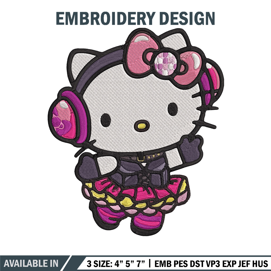 Hello Kitty idol Embroidery Design, Hello kitty Embroidery, | Inspire ...