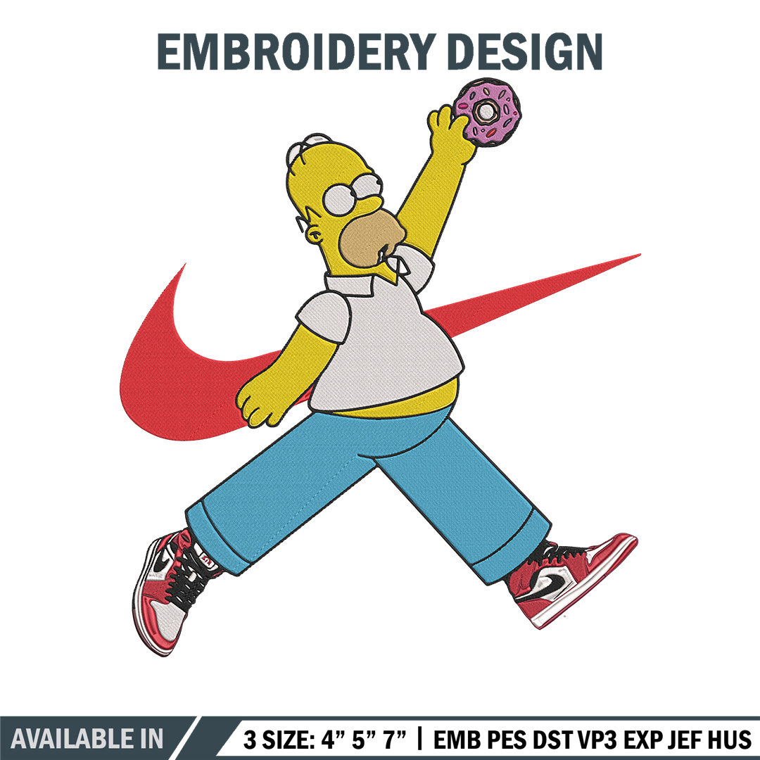 Homer Simpson Embroidery Design, Simpson Embroidery, Embroid | Inspire ...