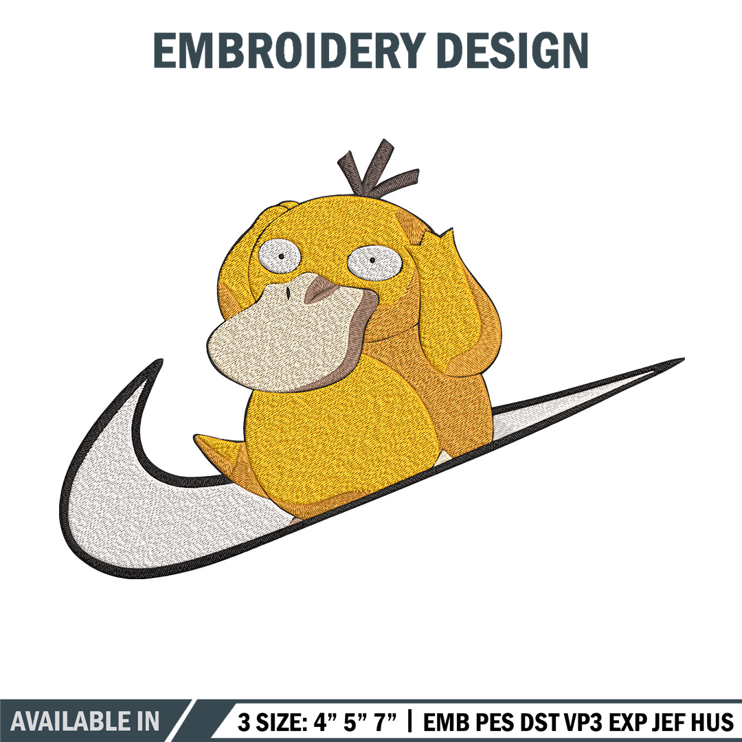Koduck x nike Embroidery Design, Pokemon Embroidery, Embroid | Inspire ...