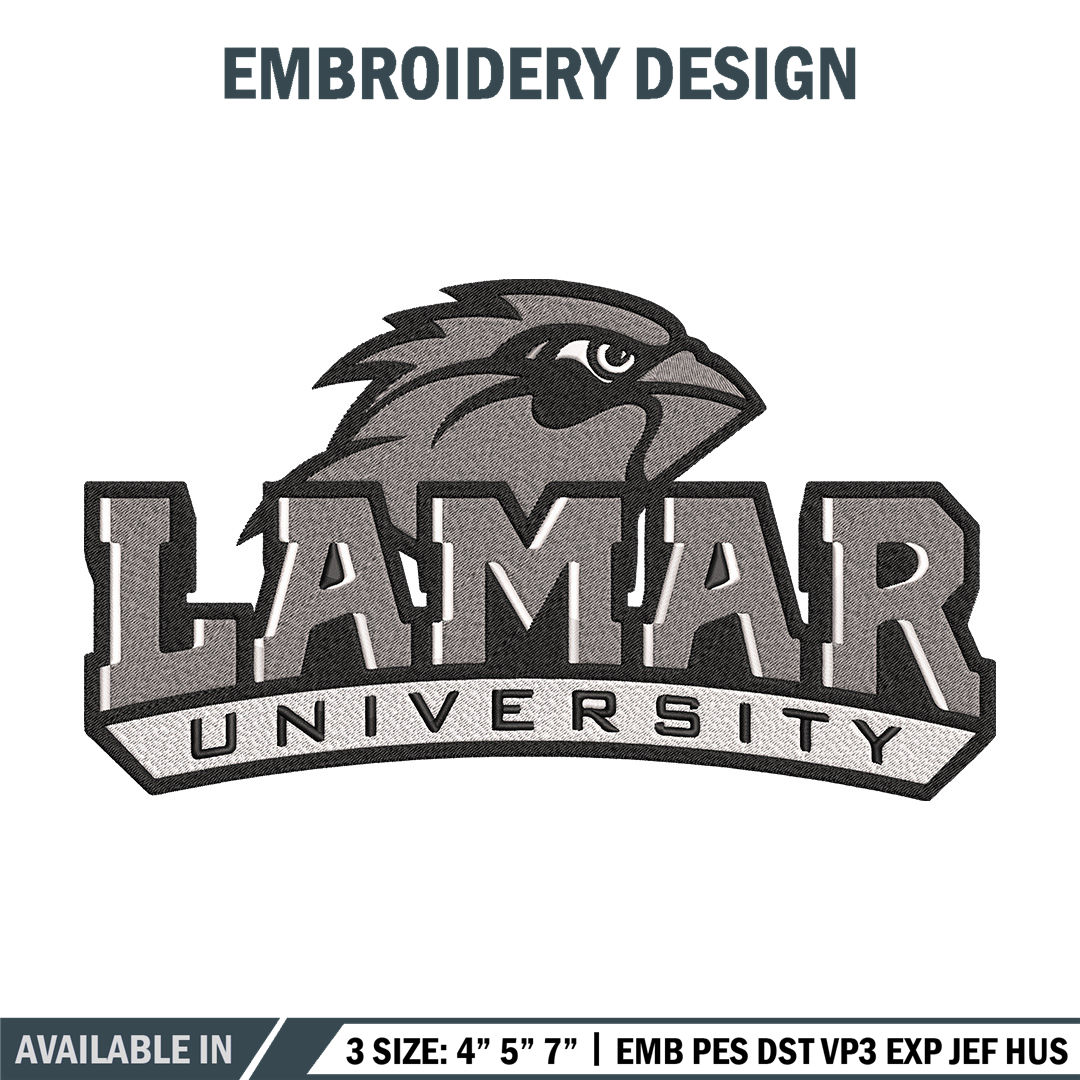 Lamar University Logo embroidery design, NCAA embroidery,Spo | Inspire ...