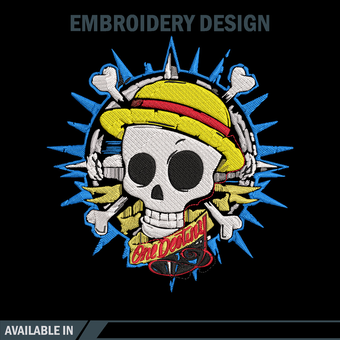 Logo One piece Embroidery Design, One piece Embroidery, Embr | Inspire ...