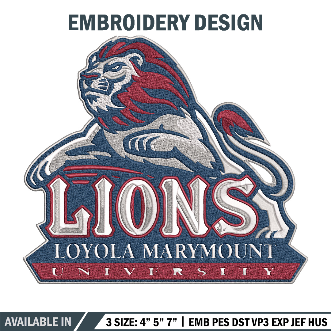Loyola Marymount logo embroidery design, Sport embroidery, l | Inspire ...