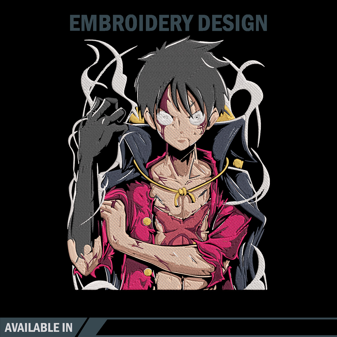 Luffy poster Embroidery Design,One piece Embroidery, Embroid | Inspire ...