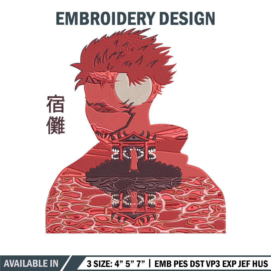 Malevolent Shrine Embroidery Design, Jujutsu Embroidery, Emb | Inspire ...