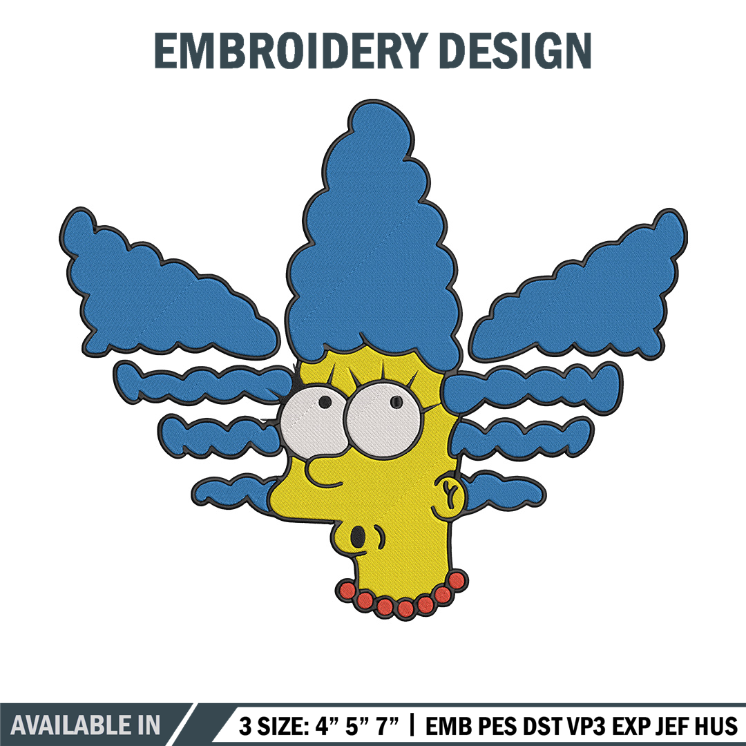 Marge Simpson Embroidery Design, Simpson Embroidery, Embroid | Inspire ...