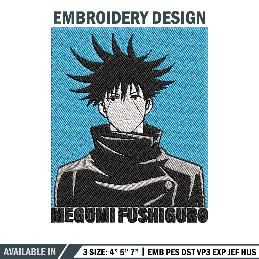 Megumi poster Embroidery Design, Jujutsu Embroidery, Embroid - Inspire ...