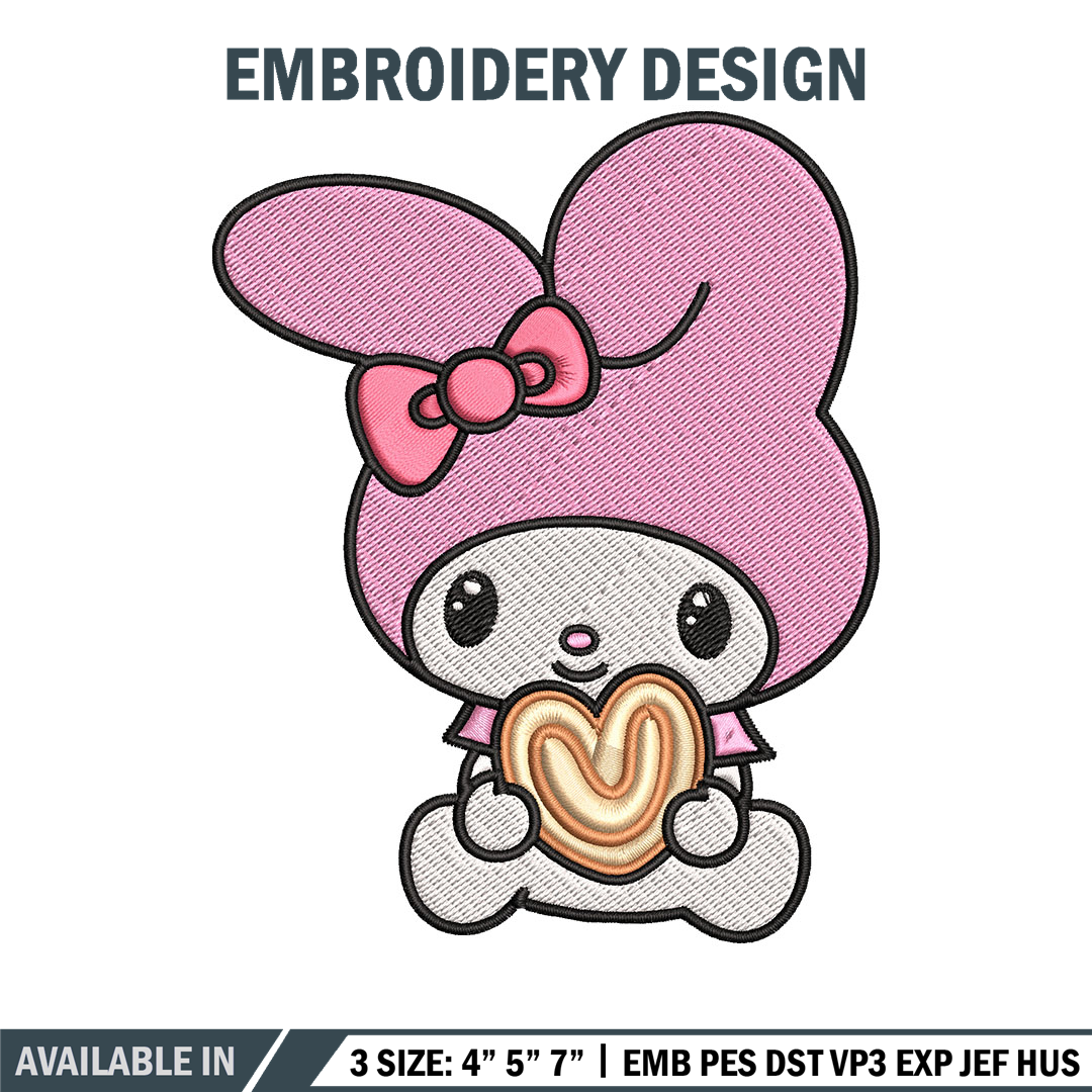 My Melody Embroidery Design, My Melody cartoon Embroidery, E - Inspire ...